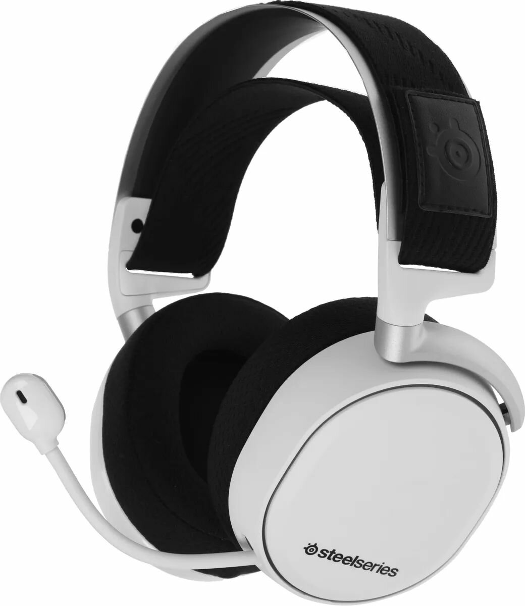 Гарнитура игровая SteelSeries Arctis Pro + GameDAC, для компьютера, мониторные, проводные, белый