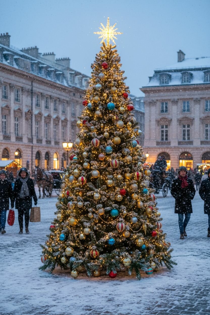 Елка искусственная уличная 7м, ПВХ, Альпийская Люкс ветки до пола ствольная, Crystal Trees