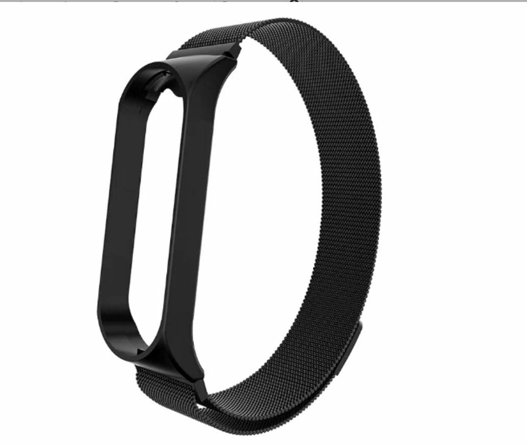 Миланский ремешок браслет MyPads Milanese для фитнес-браслета Xiaomi Mi Band 5 и стильным дизайном (черный)