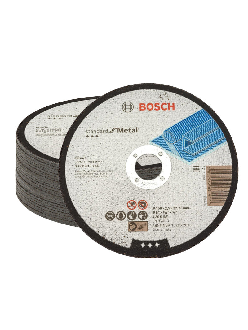 Круг отрезной Bosch 150х22х2,5 мм металл SfM 25 шт 2608619774