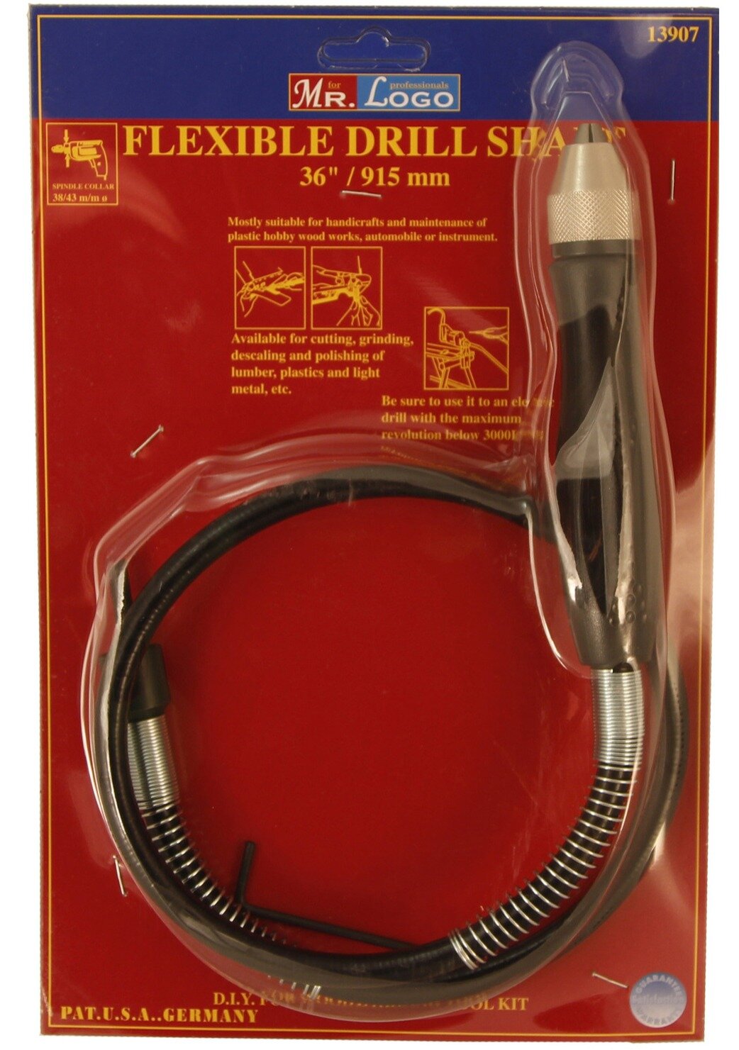 Вал гибкий с патроном для дрели Mr.Logo 13907