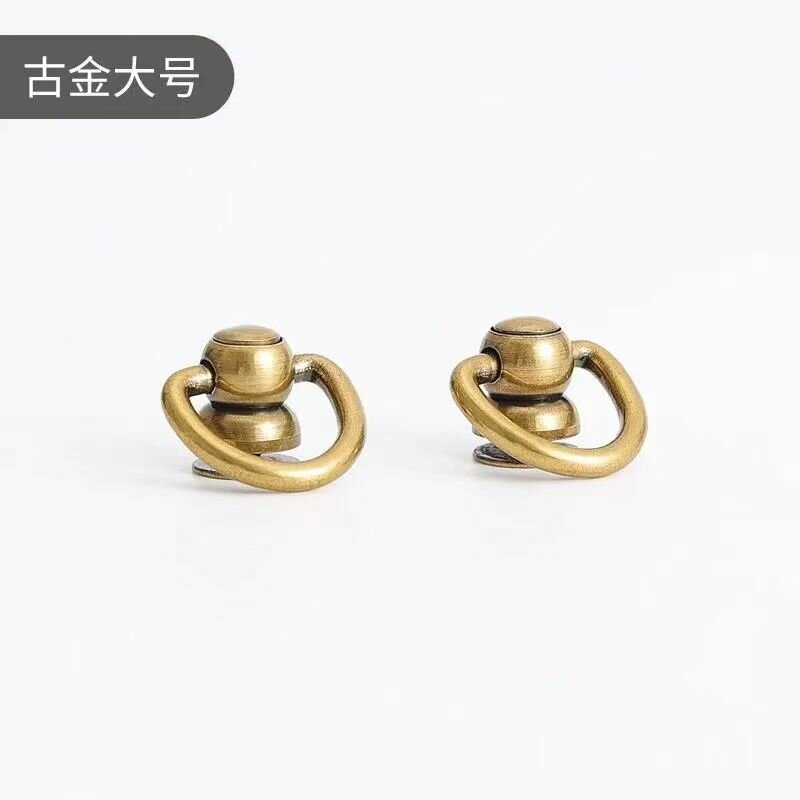 Кобурный винт с кольцом для сумок и аксессуаров, Застежка для сумки, Кольцо для фиксации цепочки для сумки, Стиль A--Старая медь, 2 шт