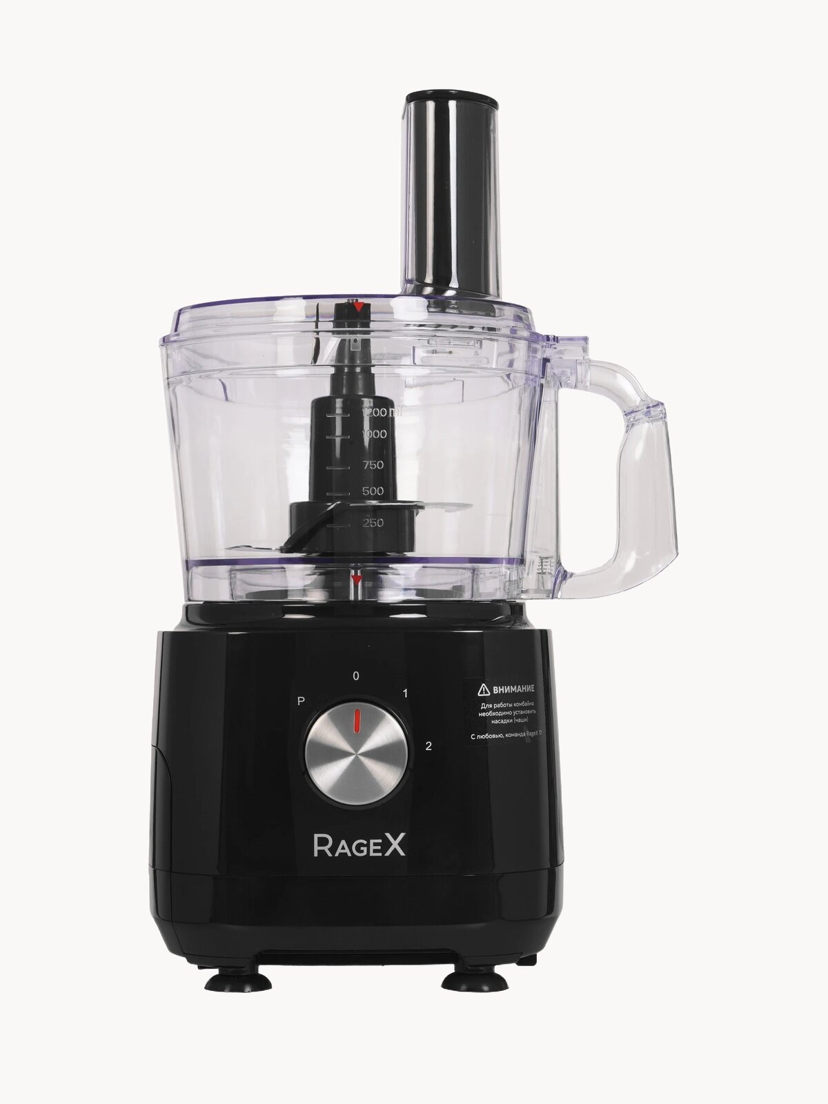 Кухонный комбайн 12 в 1, объем 1.2 литра, 2 скорости, мощность 1000 Вт, черный