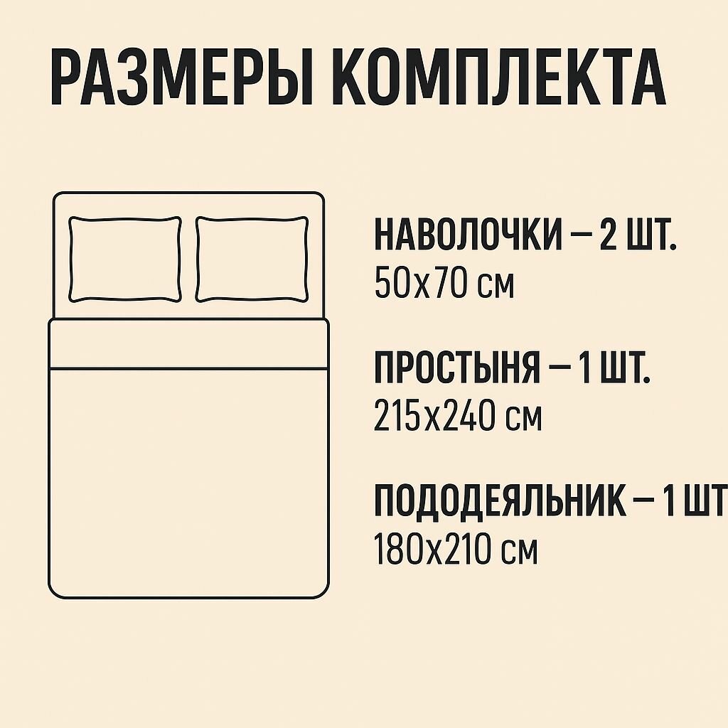 Комплект постельного белья Зеленые листья — фото 1