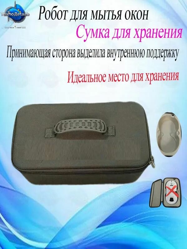 Универсальный кейс для робота-мойщика окон Hutt C65, Hobot, Ecovacs (32.5 18 13 см) - Водонепроницаемый EVA с отделом для аксессуаров