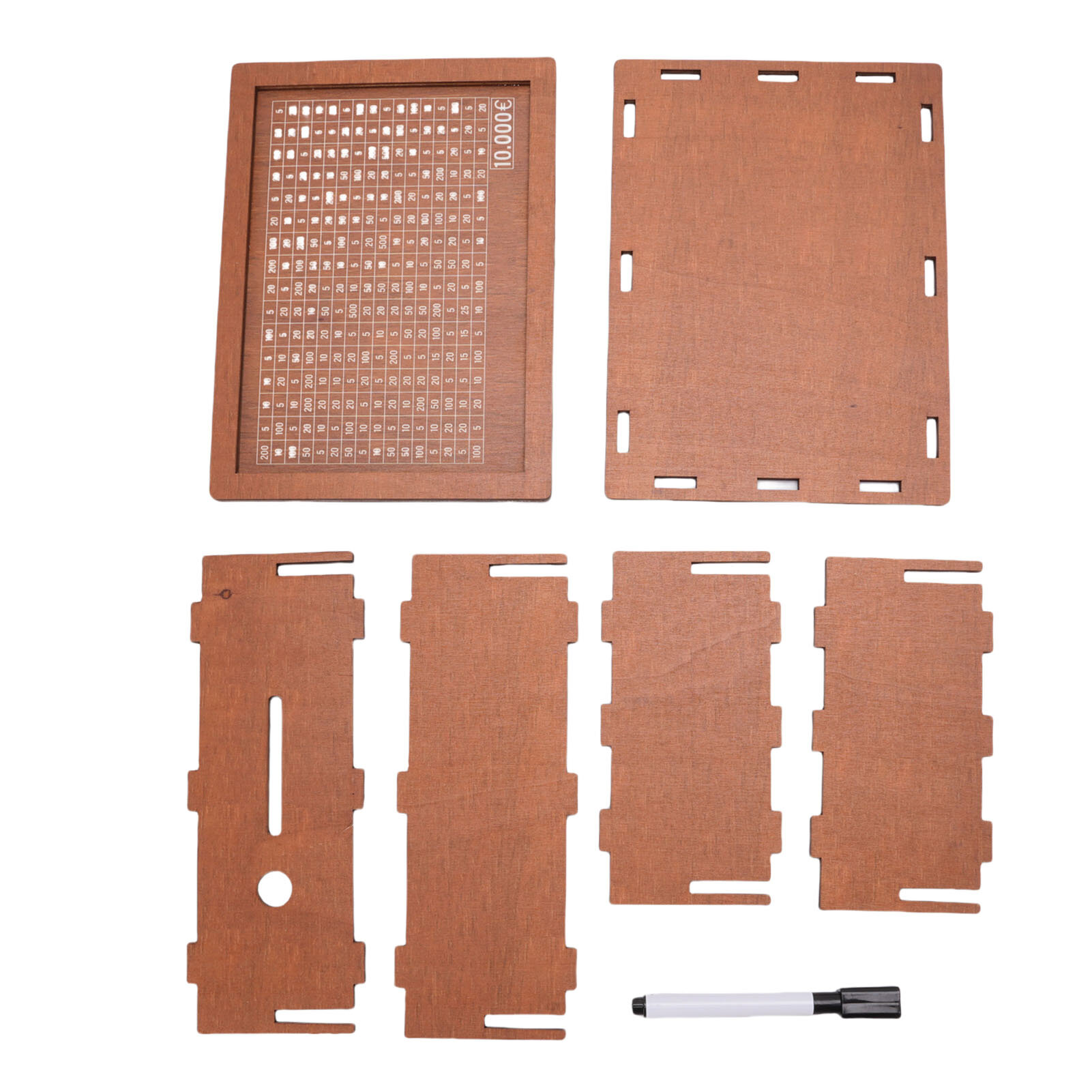 Деревянная копилка со съемной конструкцией, вмещающая 10000 денежных монет для детей.