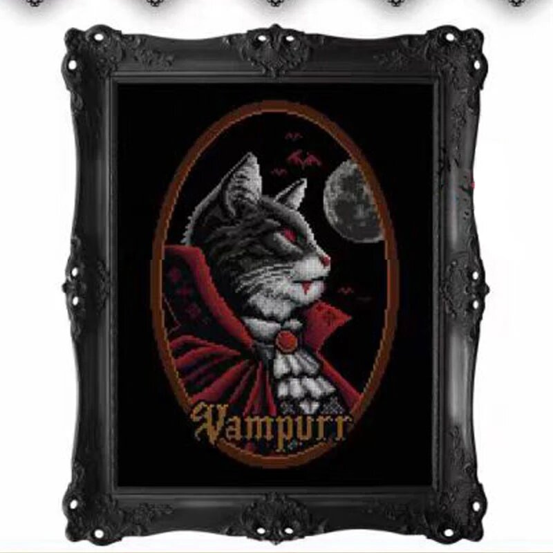 Набор для вышивки крестом XIUSPRING Мультфильмы 100% хлопок 18ct black