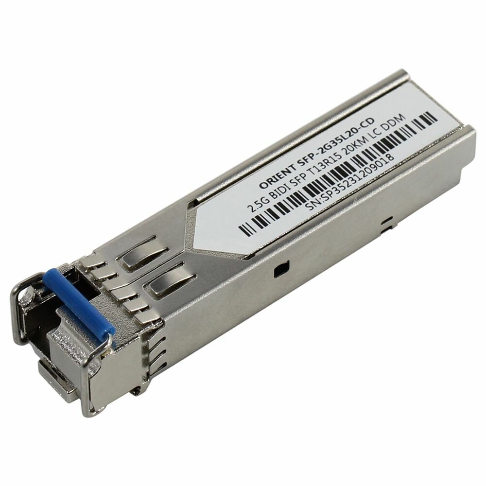 SFP-модуль 2.5G BIDI SFP TX1310/RX1550 20KM LC DDM SM DFB (ORIENT SFP-2G35L20-CD)