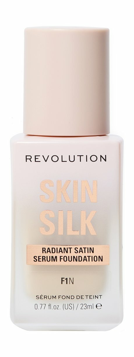 Revolution Makeup Skin Silk Radiant Satin Serum Foundation Увлажняющая тональная сыворотка для лица с пептидами | F1 23мл