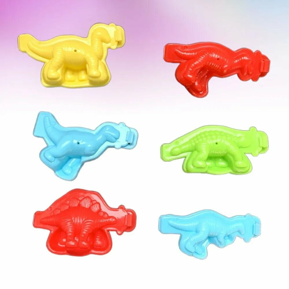 Набор из 12 пластиковых форм для лепки динозавров разных цветов для детей