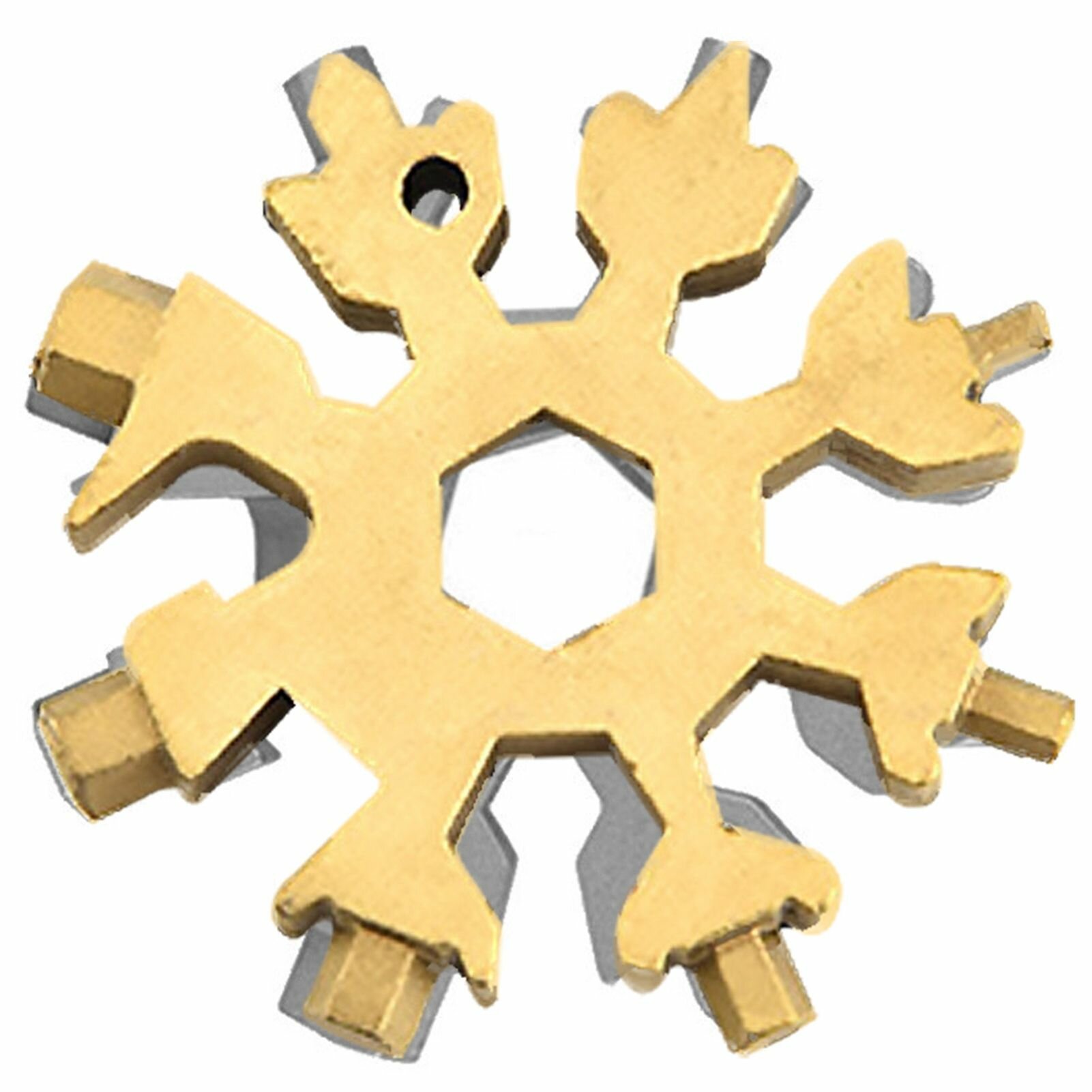 Многофункциональный инструмент Snowflake wrench EDC с золотыми 8 углами