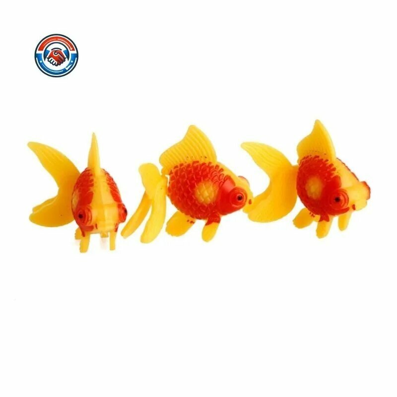 Искусственные плавающие рыбки для аквариума, 3 шт, золотые декоративные аксессуары с подвижным хвостом, безопасный аквариумный декор, украшение террариума