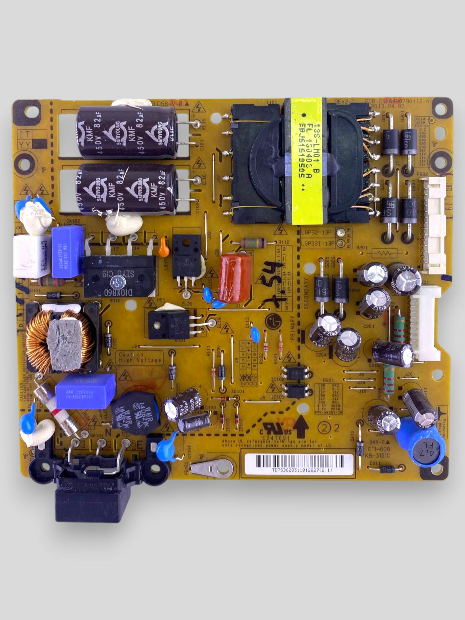 Блок питания EAX64907901(2.4) LGP32-13P REV2.0 для телевизора LG 32LA662V-ZC, 32LA662V