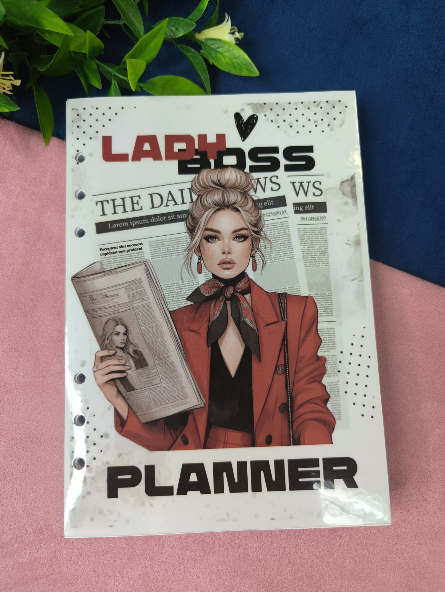 Сменный блок для ежедневника А5 Леди Босс, недатированный, на 6 колец