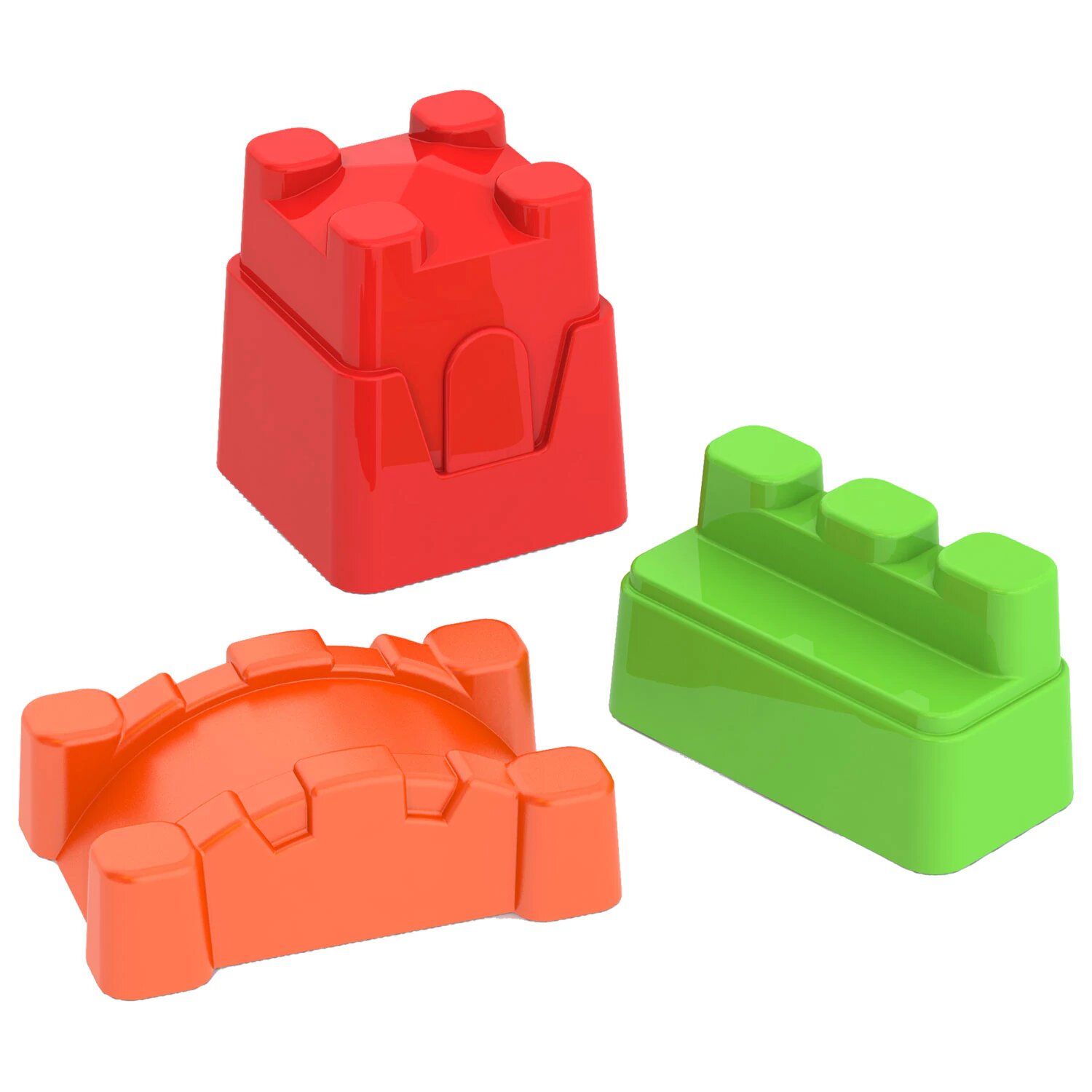 Формочки для песка "Крепость", набор 3 шт, размер единицы 9,58,52 см, нордпласт, 4шт.