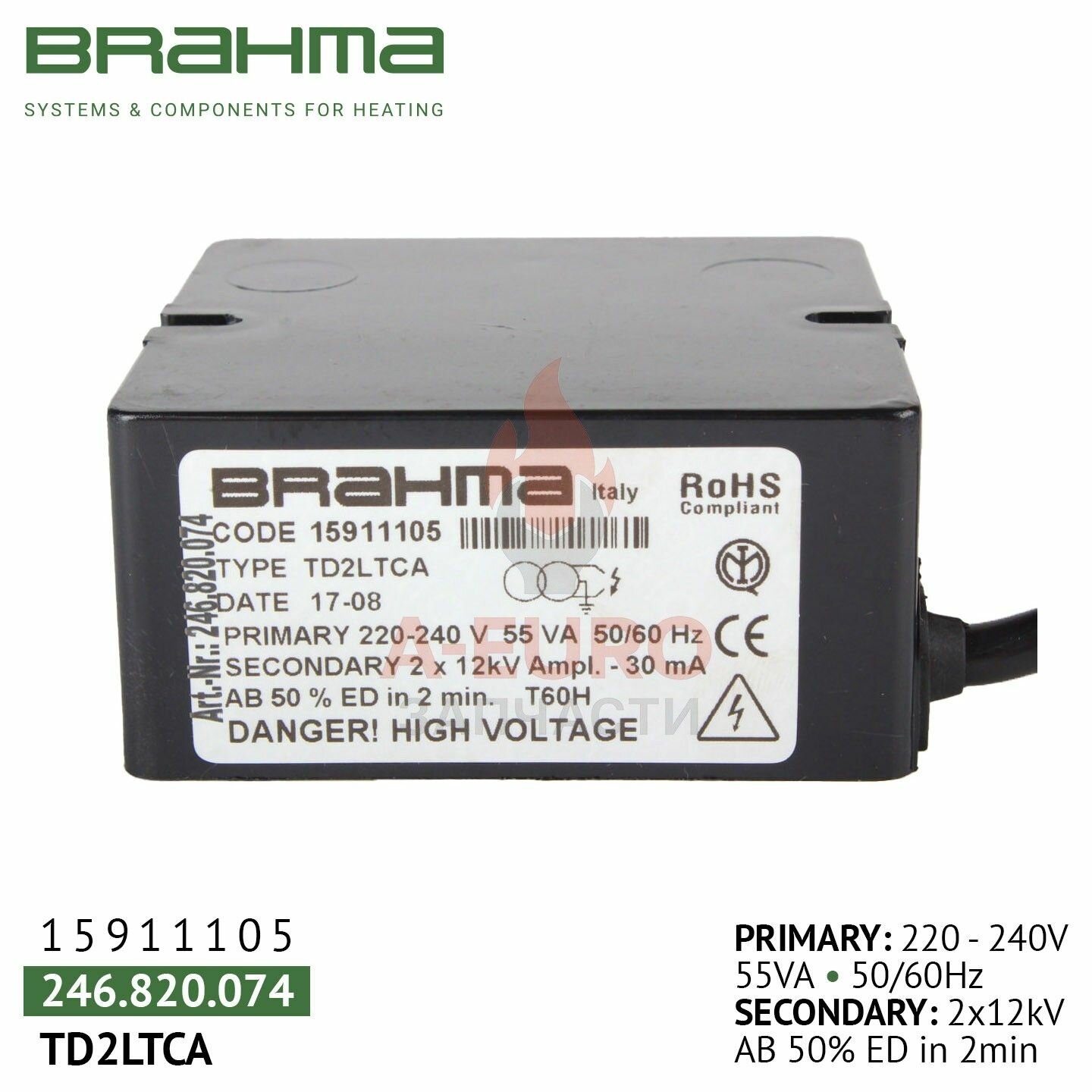 Трансформатор Brahma TD2LTCA, 15911105 — фото 1
