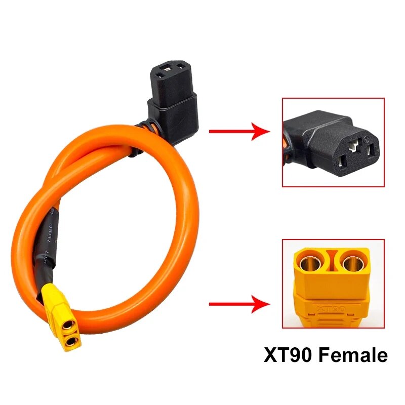 Адаптер XT60/XT90 на C13 для зарядки аккумуляторов 45А 50cm, XT90 Female