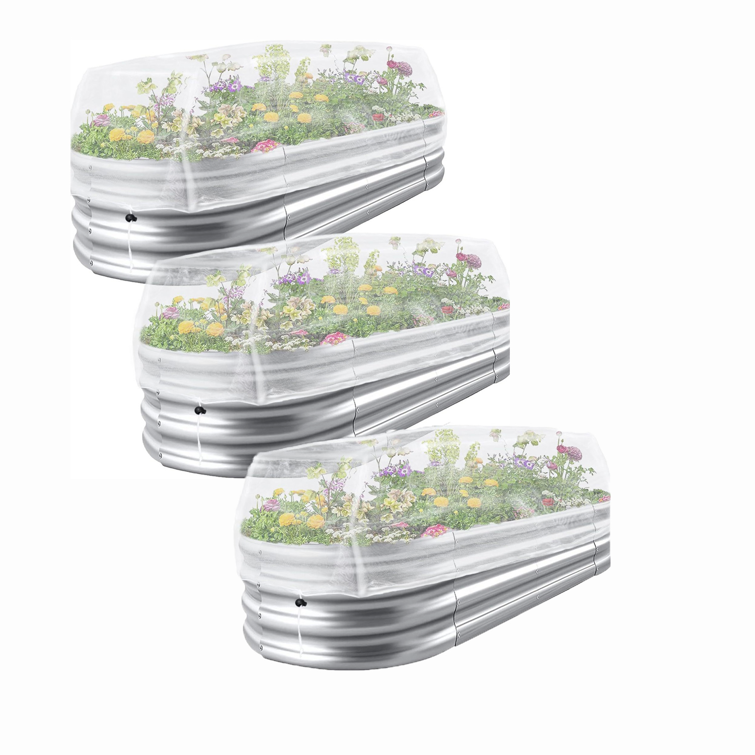 Набор из 3 штук прямоугольная сетчатая защитная обертка для растений с шнурком садовая защитная сетка белый