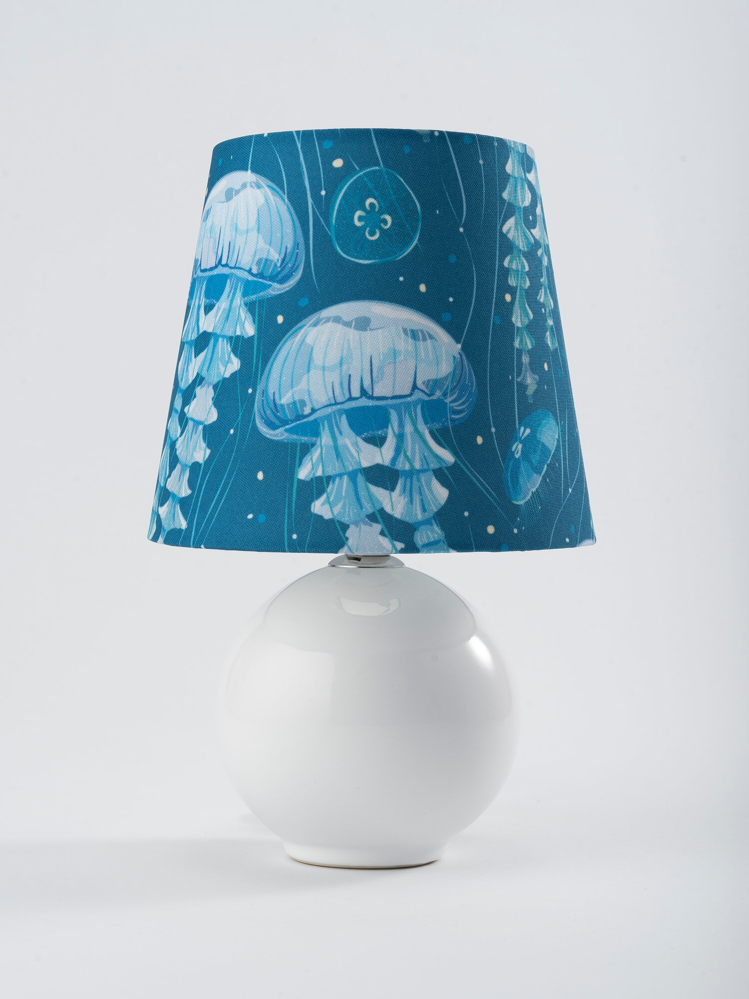 Абажур для настольной лампы и светильника “Sea black”, конус, 17 см