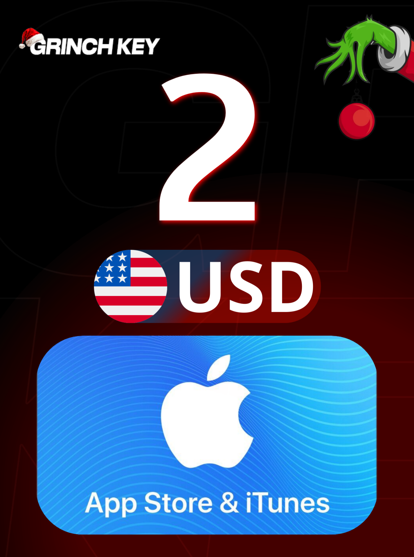 Подарочная карта Apple | Пополнение App Store&iTunes (Apple ID) | на 2$ Долларa