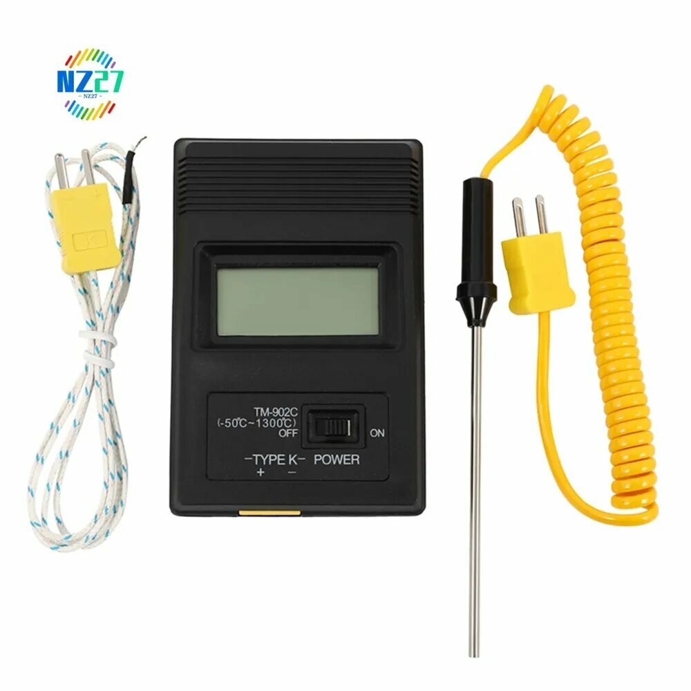 (P S M J) TM-902C (от -50 C до 750 C) Измеритель температуры TM902C Цифровой термометр типа K Датчик + Термопара Детектор зонда Игла