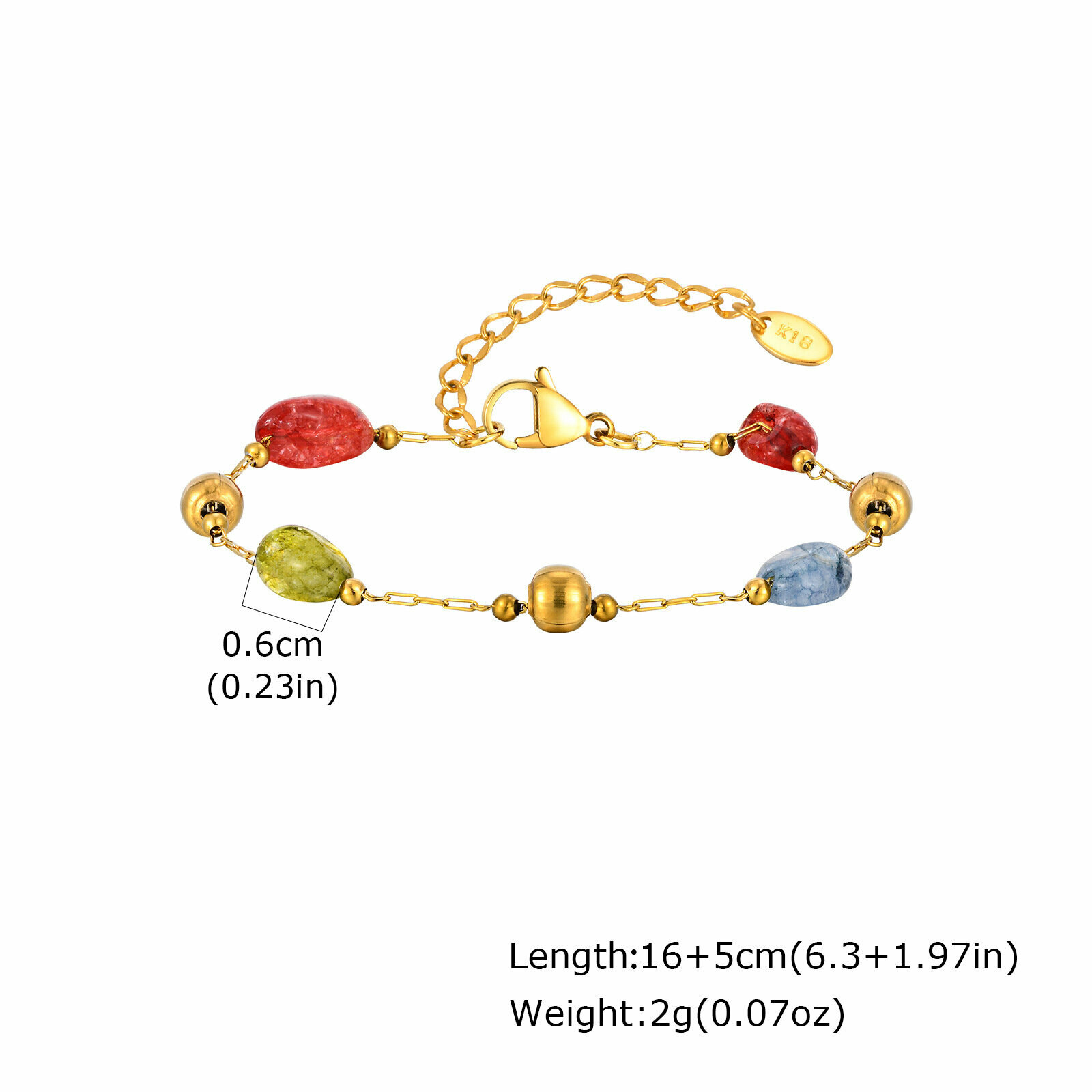 YMЮвелирные изделия Натуральный камень Сталь Золото Y-ожерелье Удача