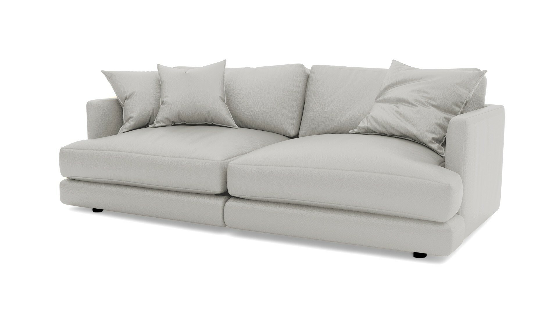 Диван Ибица 2 Galaxy New White (экокожа) NEW 212x105x87 см, светло-бежевый Экокожа, еврокнижка Фиеста