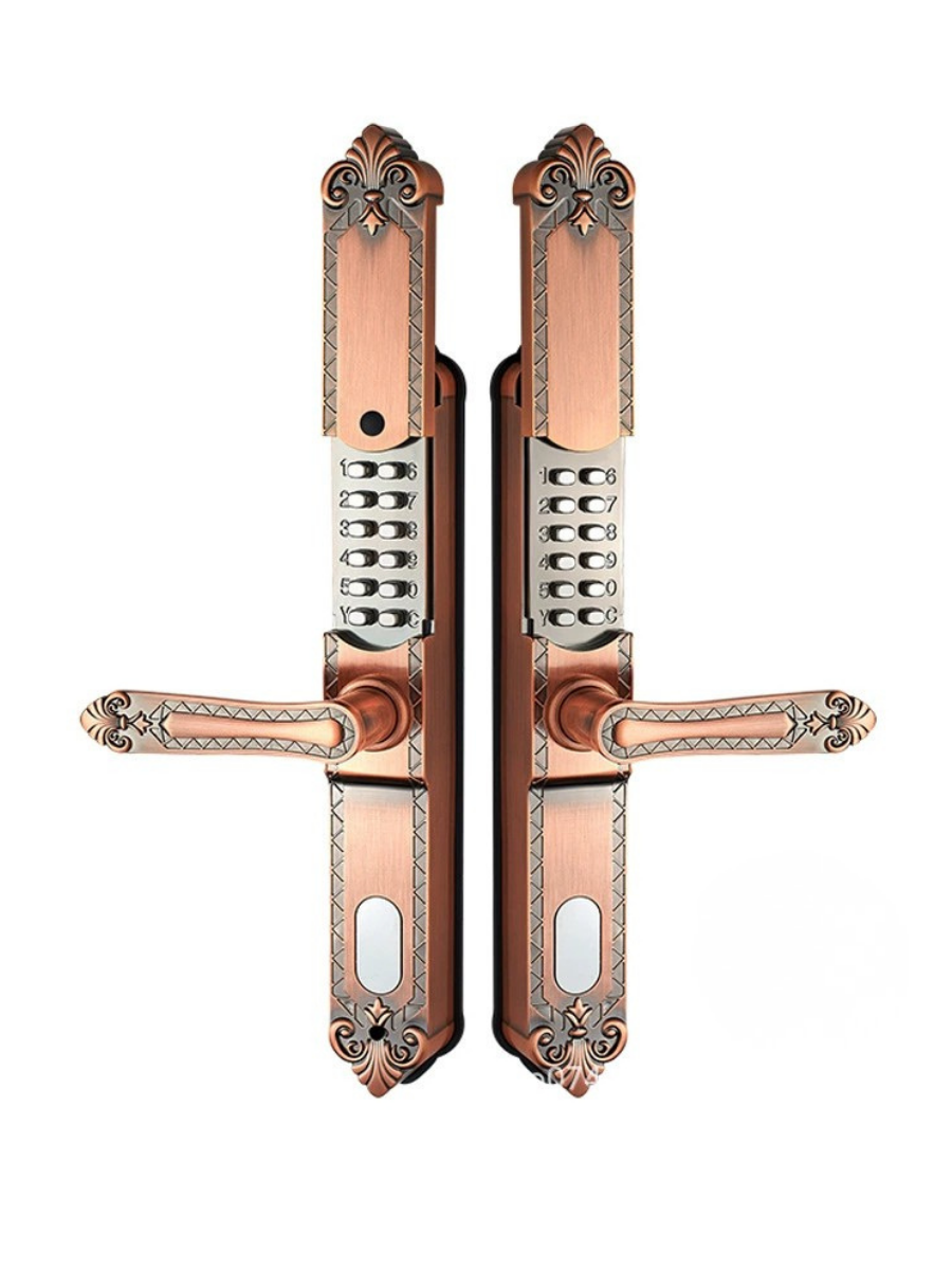 Кодовый замок SAFEBURG MECH-2009AS Red Bronze, универсальный, антивандальный, с ручкой, замок всепогодный уличный