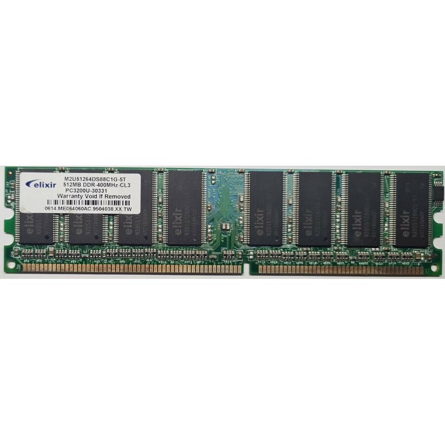 DIMM DDR400 PC3200 512Mb Elixir (ELIXIR M2U51264DS88C1G-5T)
