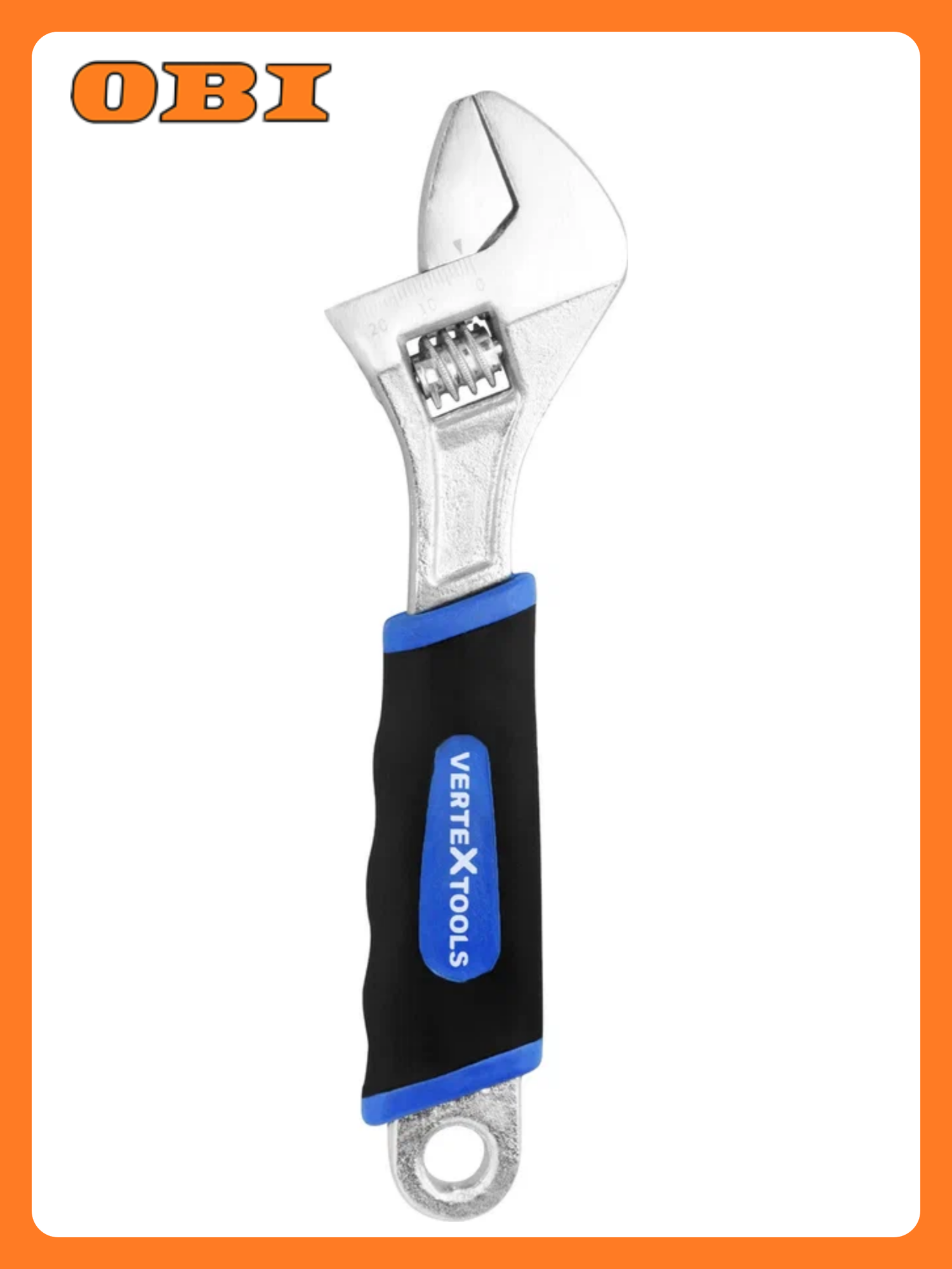 Гаечный ключ VertexTools, разводной, углеродистая сталь, 28мм, 200мм