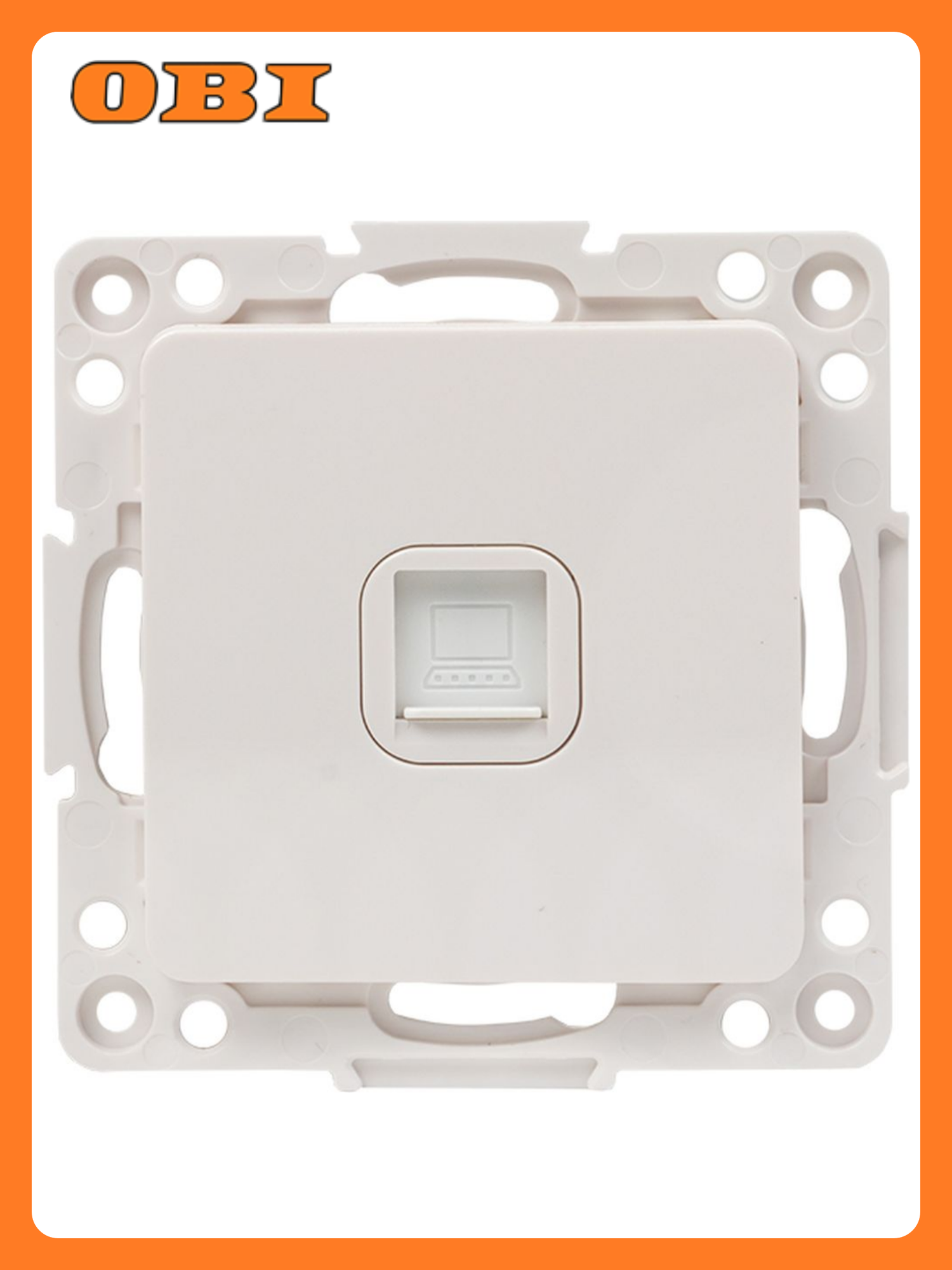 Розетка EKF PROxima Стокгольм, RJ-45, 1-местная, белая, поликарбонат