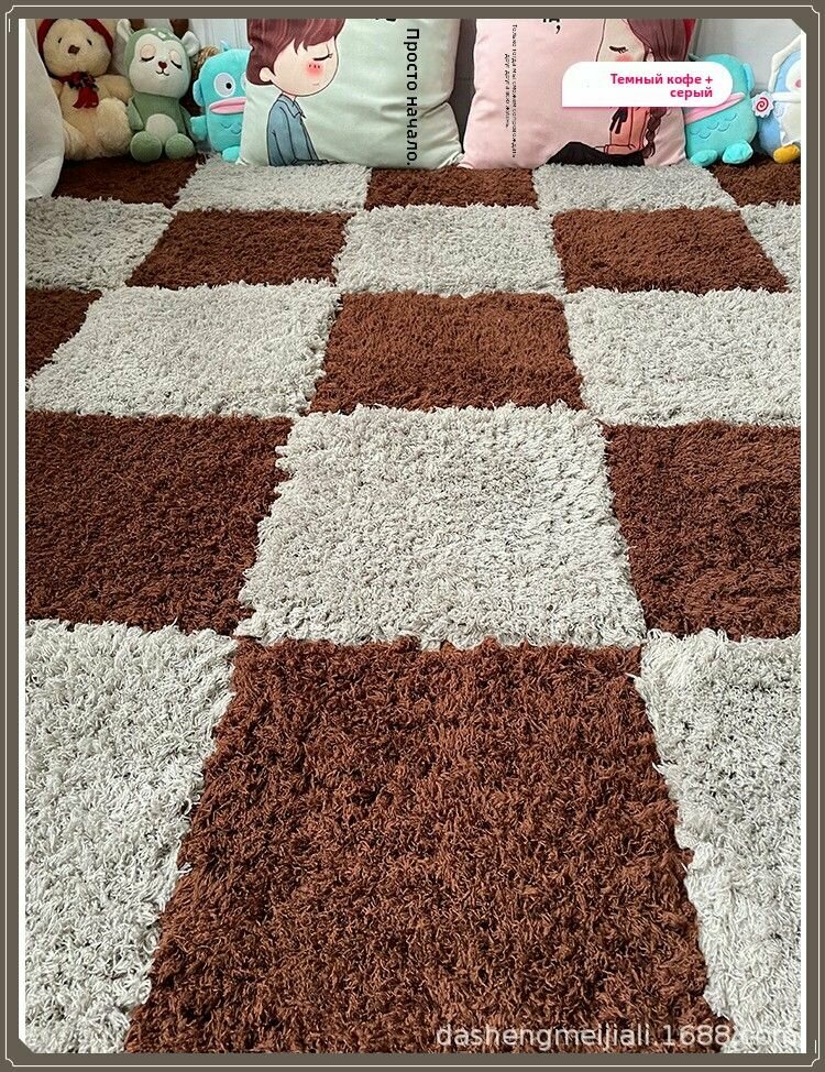 6 кусков плюшевого ковра, свободно комбинируемых