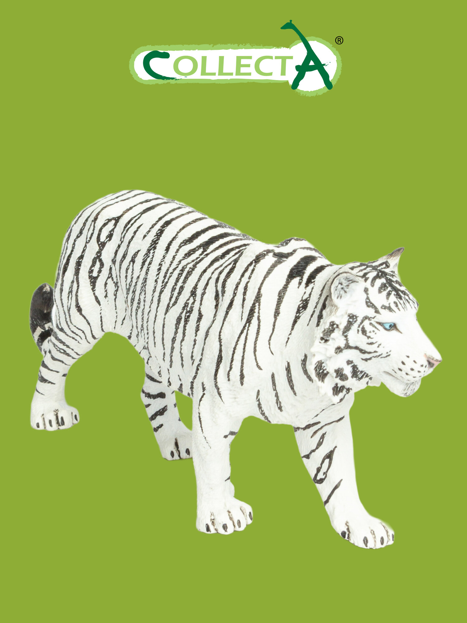 Фигурка животного Collecta "Белый тигр" коллекционная, высота 7 см, 88790b