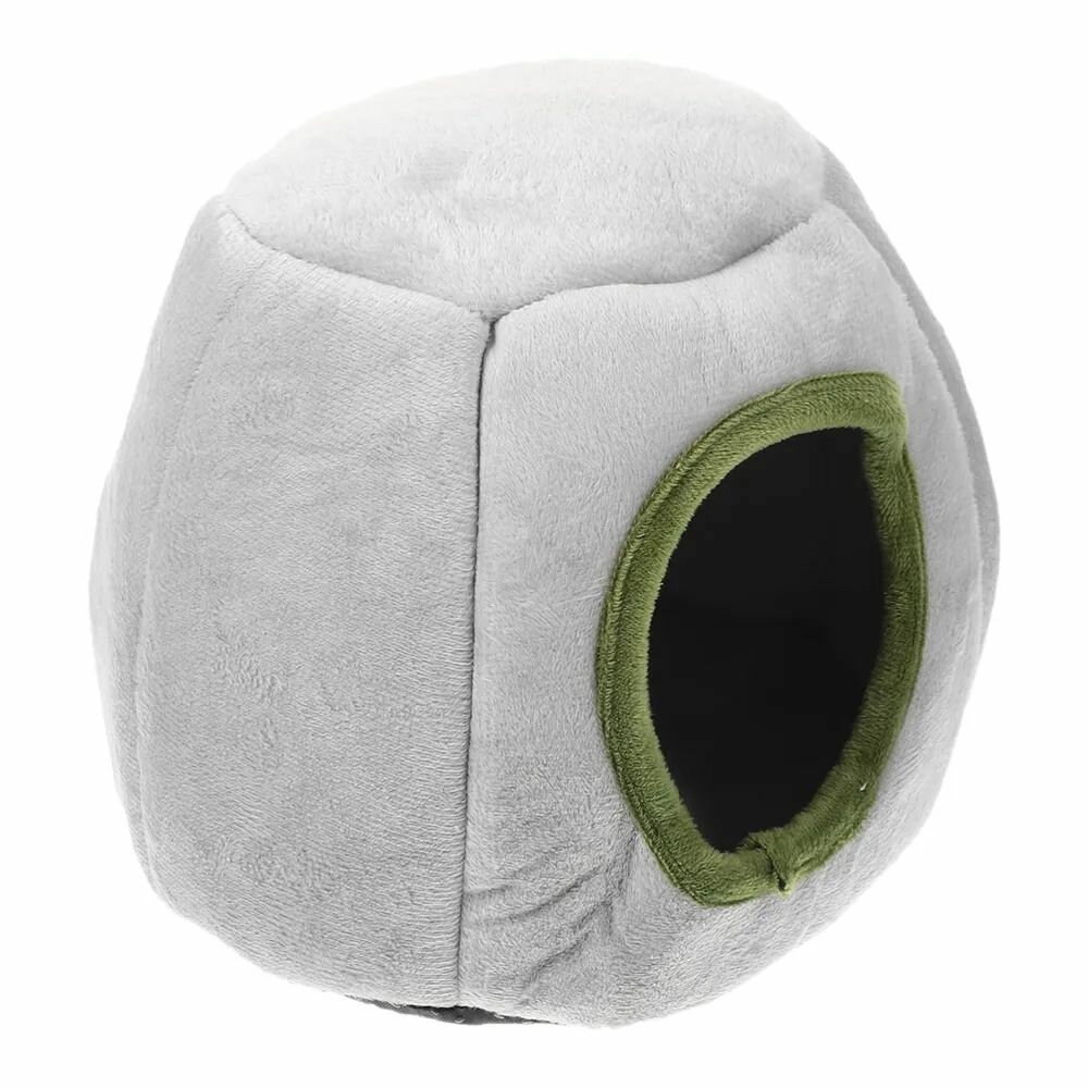 Мягкий Домик-Игрушка Для Морской Свинки, Серый, Размер 21.00X21.00X17.00 См, Из Плюша И Хлопка, Удобный И Комфортный