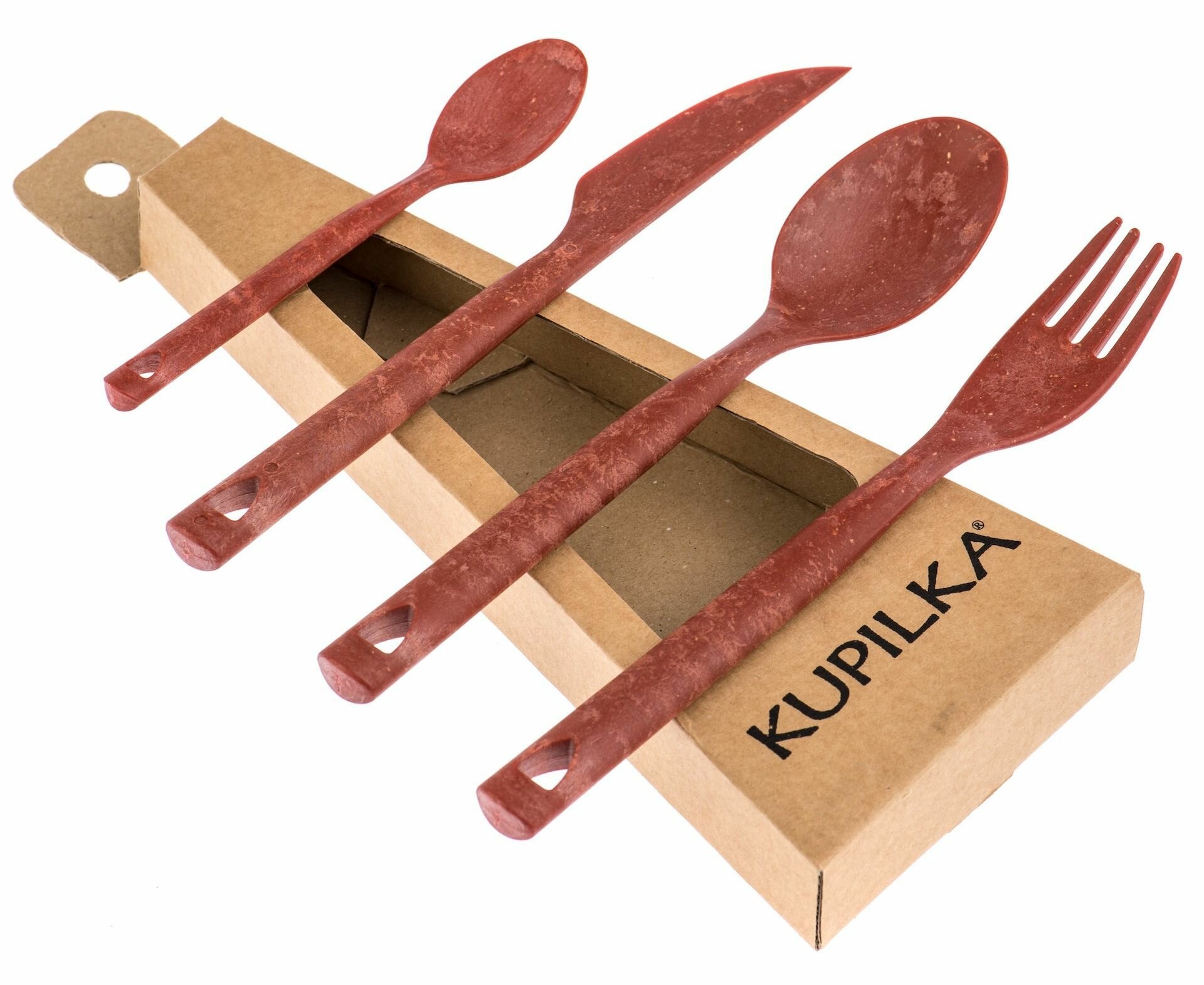Финский набор столовых приборов Kupilka Cutlery Set Craft Box, цвет: Cranberry