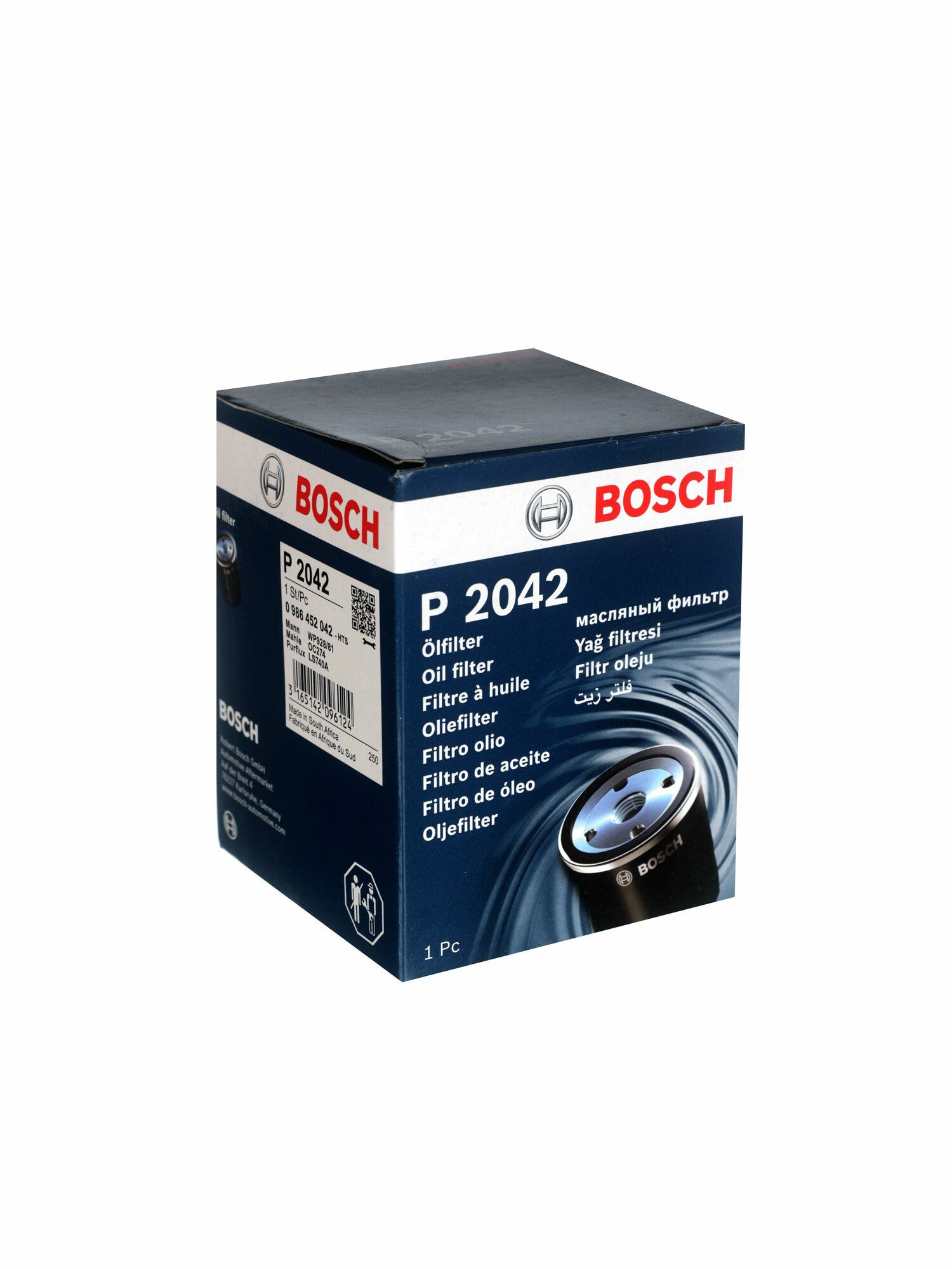 Фильтр масляный двигателя BOSCH (0 986 452 042) — фото 1