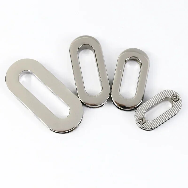 Meetee 4/10/20 шт, металлические уплотнительные кольца, пряжки с ушками, овальные люверсы, застежка для сумок, ремешок с круглым отверстием, подвесная пряжка, детали сумки «сделай сам», аксессуары