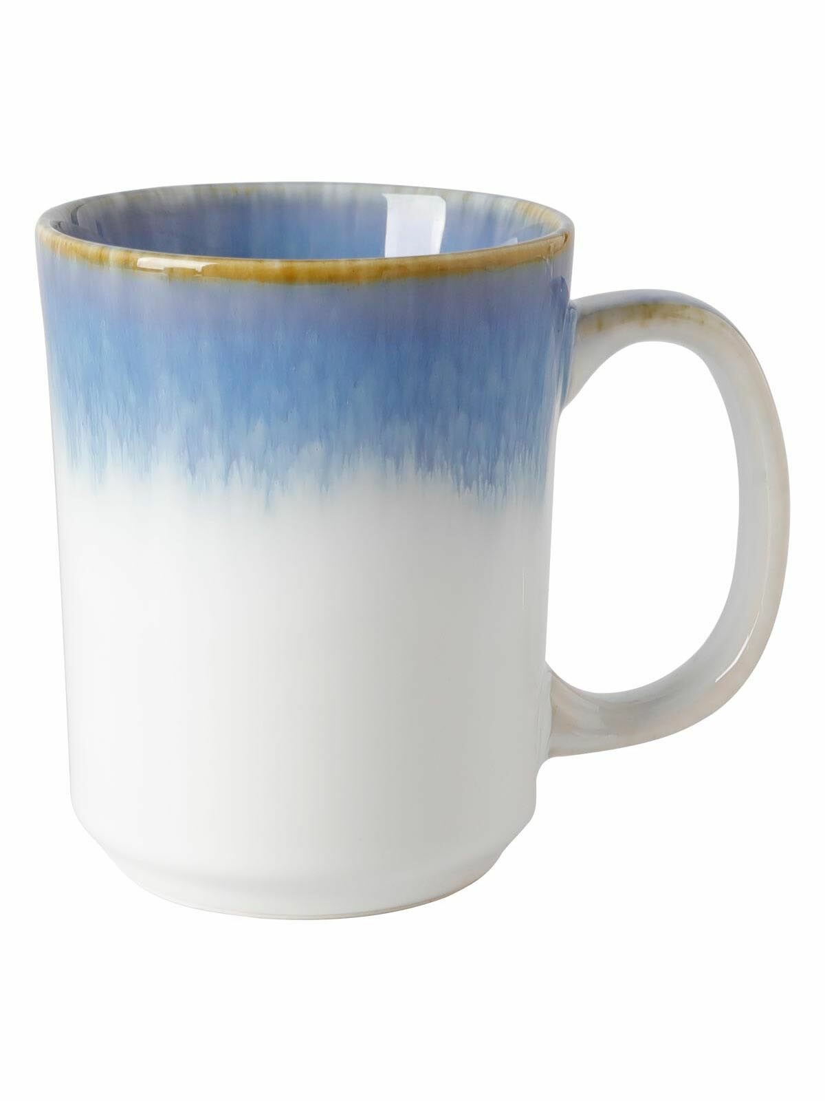 Кружка чайная Home Chef by T E Misty Blue, 360 мл, фарфор, белый/голубой