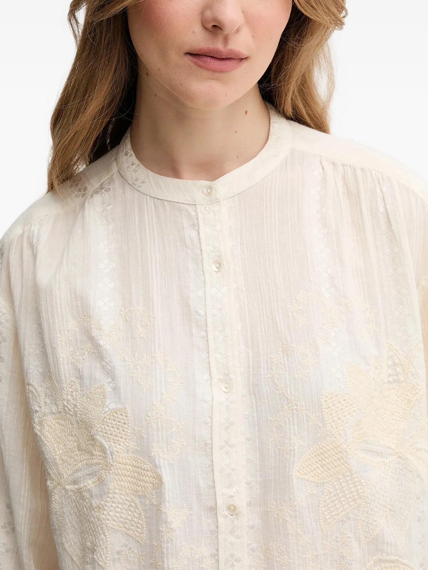 Блуза HOSS Floral-embroidered blouse, размер 44, разноцветный — фото 1