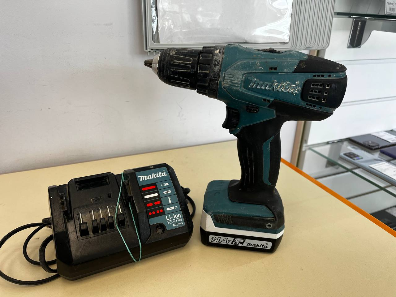 Дрель-шуруповерт аккумуляторная Makita DF347D, 14,4 В, 2 аккумулятора, кейс