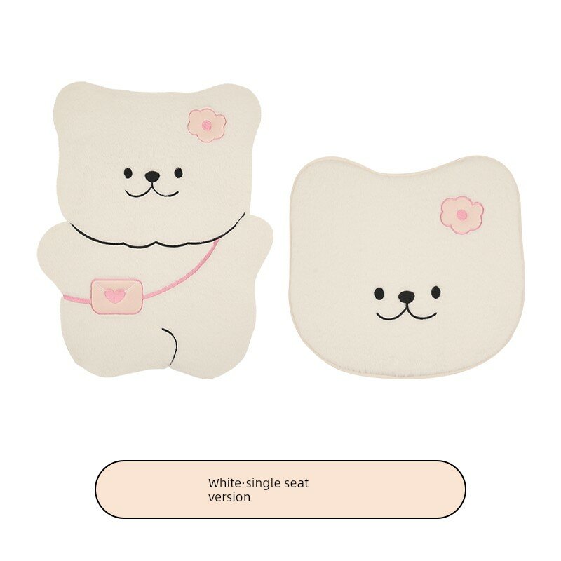 Зимняя плюшевая накидка на сиденье автомобиля с милым мультяшным рисунком для женщин, высококачественная теплая накидка