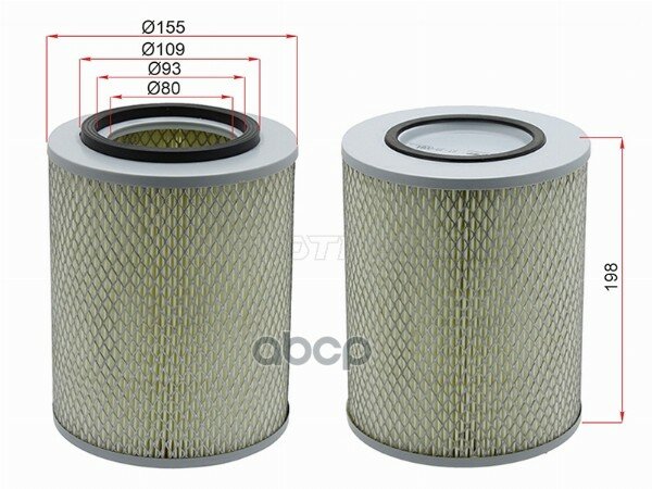 Фильтр воздушный Isuzu Trooper 92-02 / Mitsubishi Fuso Canter FE3 84-93 Sat арт. ST-39-0084