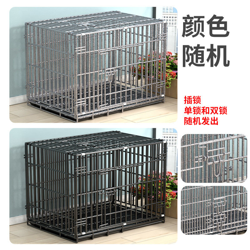 Экстра толстая клетка для собак с нержавеющей стальной проволокой и световым люком, клетка для собак Тедди, клетка для кошек, клетка для кроликов, складная клетка для домашних животных для маленьких и средних собак