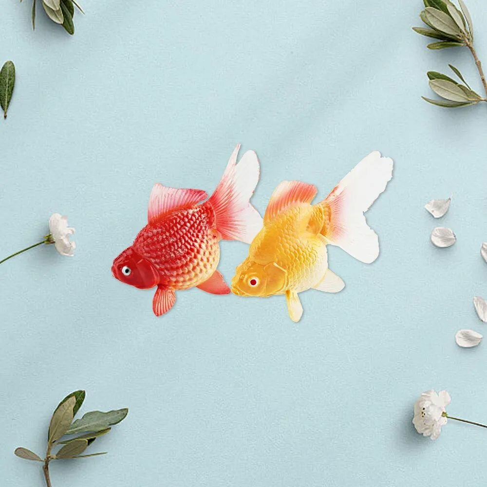 2 шт. имитация фигурки пластиковая моделированная модель искусственной рыбы