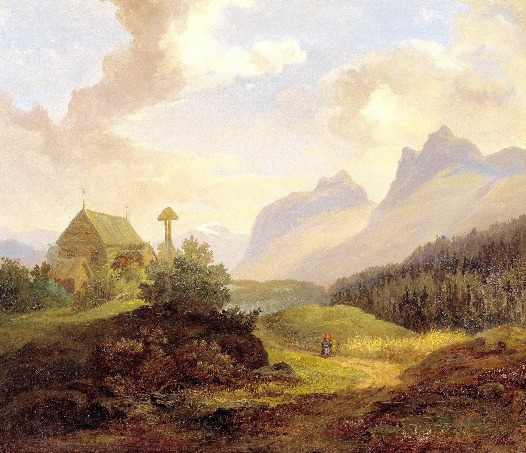 Картина Карла XV Пейзаж из Квиккйокка 60х52 см