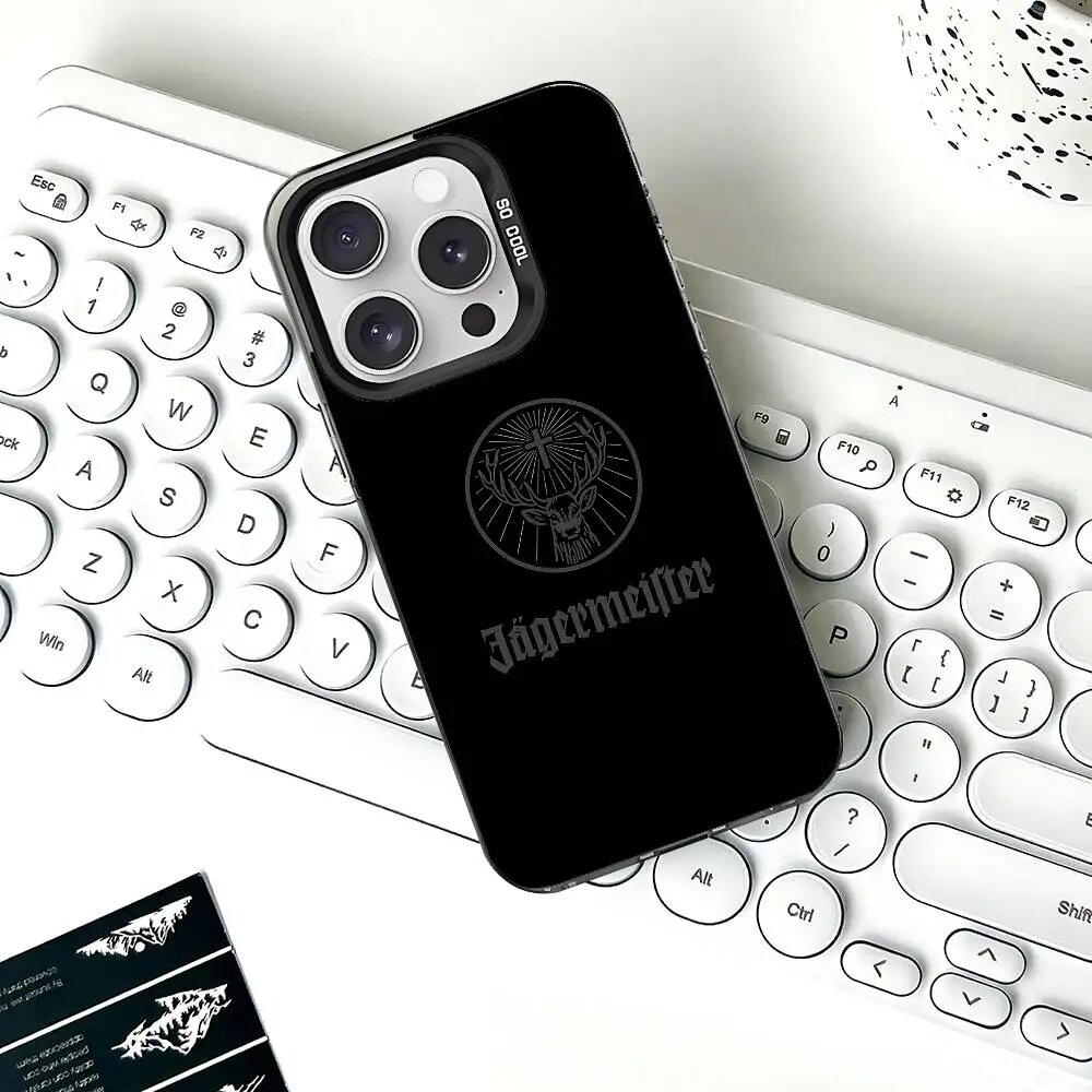 Чехол для телефона J-Jagermeister-ES для IPhone 17/16/15/14/13/12/11 Pro Max Plus, противоударный цветной серебряный чехол на заднюю панель