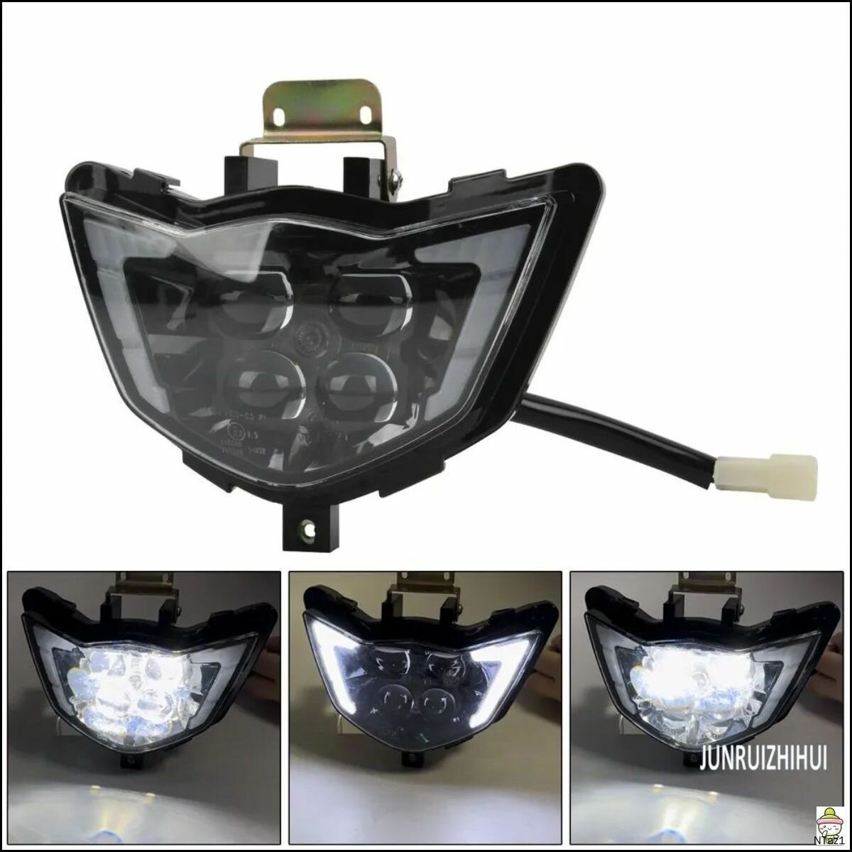 Блок фары питбайк/Kayo/BSE светодиодный круглые диоды