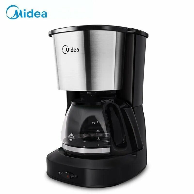 Midea Кофеварка капельная MA-KFD101, черный матовый