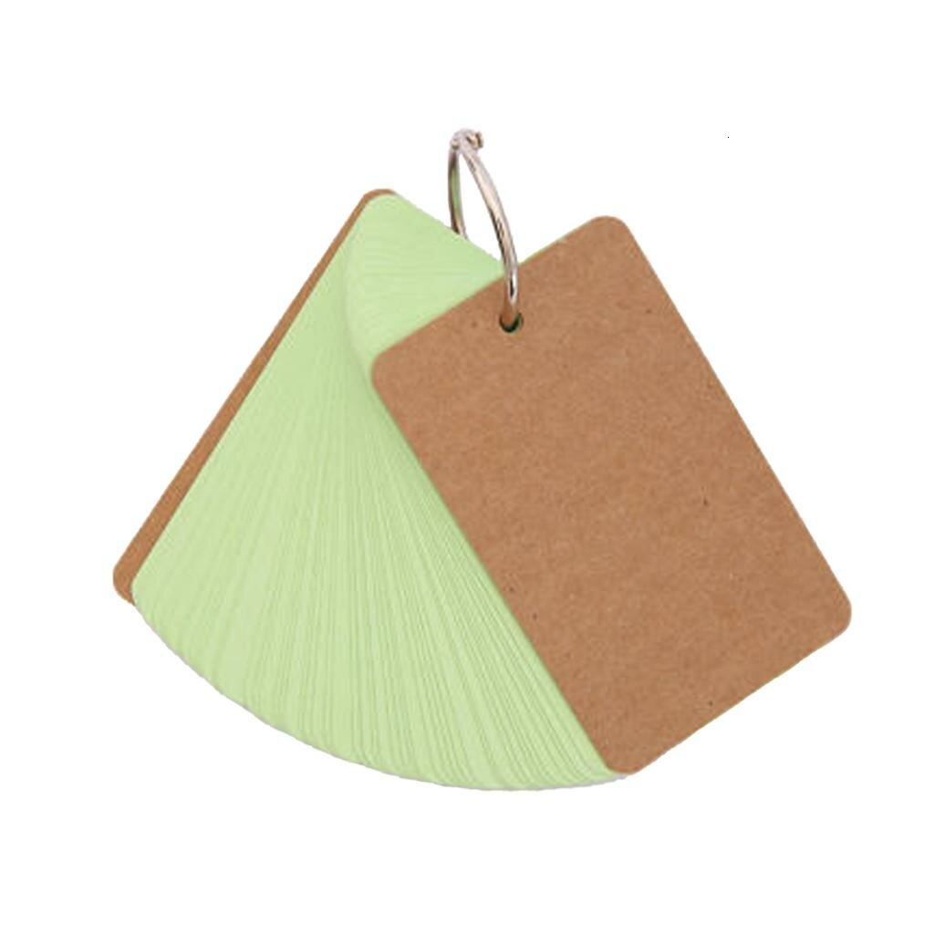 50 Листов Неровных карточек с переплетными кольцами, перфорированных карточек для заметок, учебной карточки