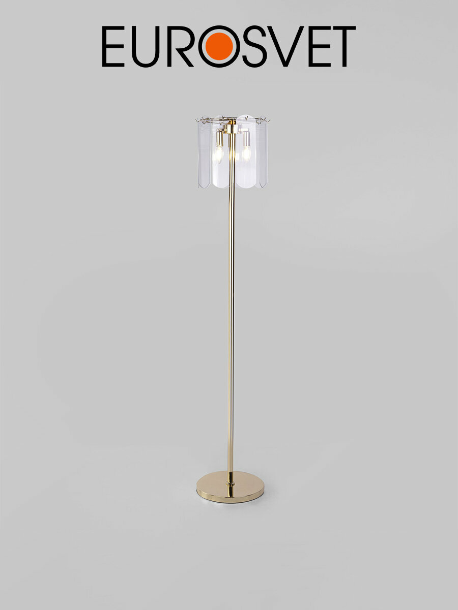 Торшер / Напольный светильник Eurosvet Claire 01171/3, E14, цвет золото